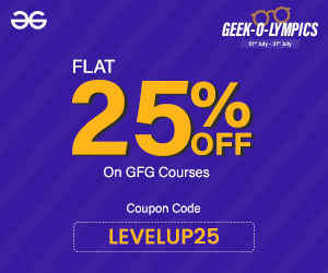 GET 50% + Extra 25% OFF GFG Coupon Code (GeeksForGeeks Discount Coupons)